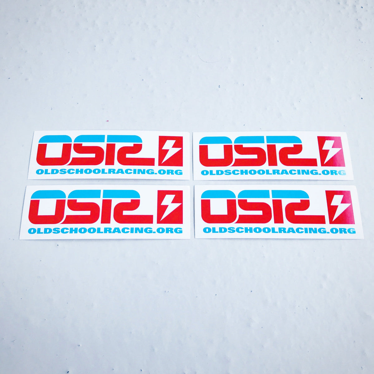 OSR White-Red Racing Logo sticker pack – Old School Racing Ass.